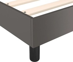Rám postele s boxspringem šedá 160 x 200 cm umělá kůže 3121057