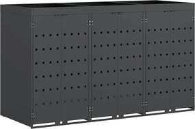 Úložný box na 3 popelnice Antracit 204 x 77,5 x 121,5 cm 3394744
