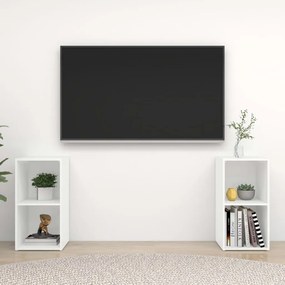 vidaXL TV skříňky 2 ks bílé 72 x 35 x 36,5 cm kompozitní dřevo