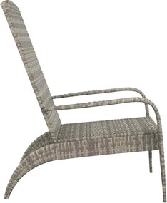 Zahradní židle Adirondack šedá polyratan 319695