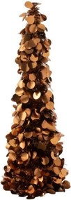 Bronzový lesklý vánoční stromek Sparkling – 14*14*60 cm