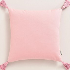 Room99 Dekorační povlak na polštář s třásněmi Soul Bavlna Barva: Světle růžová, Velikost: 40 x 40 cm