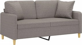 2místná pohovka s polštáři taupe 140 cm textil 3200916