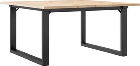 Konferenční stolek s O rámem 80x80x45 cm borové dřevo a ocel 3282663