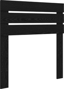 Rám postele s čelo Černá 100 x 200 cm Masivní borové dřevo 3411448