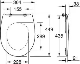 Grohe - WC sedátko Slim, SoftClose, alpská bílá