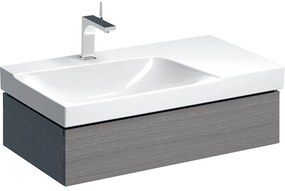 Geberit Xeno 2 - Skříňka pod umyvadlo 900 mm s odkládací plochou, zásuvka s LED svítidlem, šedá 500.513.43.1