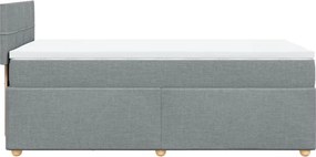 Box spring postel s matrací světle šedá 90x190 cm textil 3286535