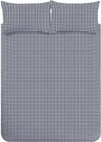 Tmavě modré 3dílné povlečení na dvoulůžko/prodloužené 230x220 cm Bamford Gingham Check – Catherine Lansfield