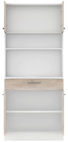 Kondela Čtyřdveřový kredenc, bílá/dub sonoma, DOMIS NEW