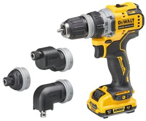 Aku bezuhlíková vrtačka s multifunkční hlavou 4v1 DeWALT DCD703NT12 V (bez akumulátoru a nabíječky)