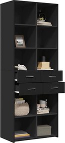 Skříň highboard černá 70 x 42,5 x 185 cm kompozitní dřevo 3281463