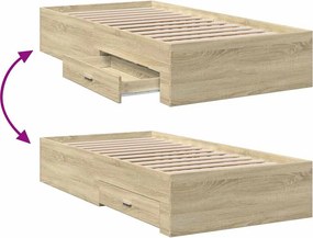 Rám postele se zásuvkami dub sonoma 100x200 cm kompozitní dřevo 3280421