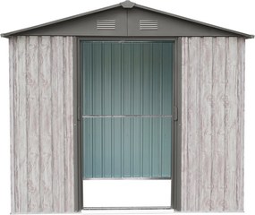 Zahradní domek BestBerg ZDB-4SD / 4,1 m² / 236 x 174 x 206 cm / dekor bílé dřevo/šedá
