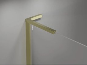 Mexen Mist-H L Duo, 2-křídlý ​​sprchový kout 75 x 100 cm, čiré sklo, zlatý lesklý profil, 8A5L-075L-100P-50-00
