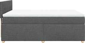 Box spring postel s matrací tmavě šedá 160x200 cm textil 3289032