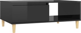 vidaXL Konferenční stolek 90 x 60 x 35 cm dřevotříska [806000] Barva: černá s vysokým leskem