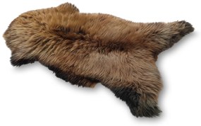 Wooline Ovčí kůže hnědá, melír 90 x 70 cm