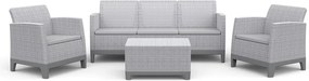 Světle šedý zahradní lounge set pro 5 Scandi Forma – Keter