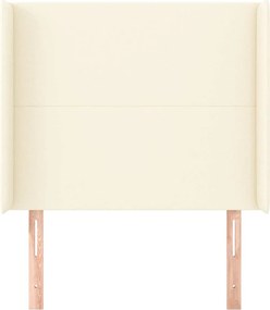Čelo postele typu ušák krémové 103x16x118/128 cm umělá kůže 3119386