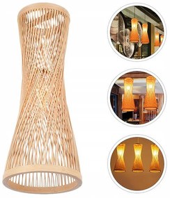 Toolight Natural, závěsné stropní svítidlo 1xE27 APP1637-1CP, přírodní hnědá, OSW-05107