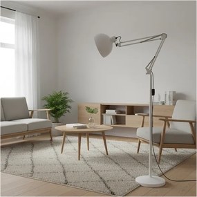 BRILAGI - Flexibilní stojací lampa TASKER 1xE27/60W/230V 157 cm bílá