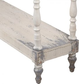 Bílý antik dřevěný konzolový stůl Giorgína - 110*35*78 cm