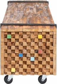 TV stolek 110 x 30 x 32,5 cm masivní teakové dřevo 326173