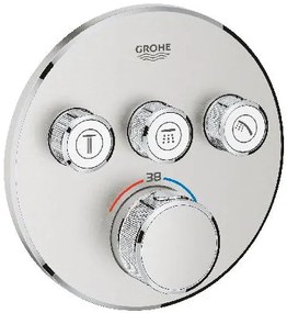 Grohe Grohtherm SmartControl - Termostatická sprchová podomítková baterie, 3 ventily, supersteel 29121DC0