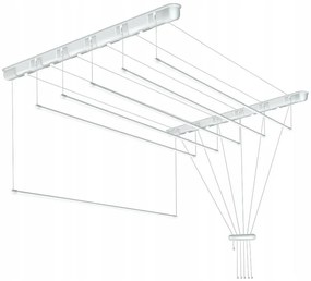 Erga Erga, stropní věšák na sušení prádla 7x100 cm, bílé, ERG-SEP-10SUSSUF1007P