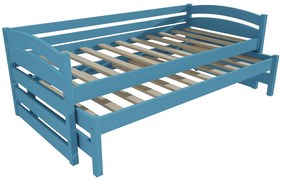 Vomaks Dětská postel s výsuvnou přistýlkou DPV 012 Rozměr: 80 x 200 cm, Barva: barva modrá