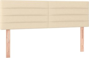 Box spring postel s matrací krémová 140x190 cm textil 3140694