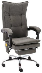 Masážní kancelářská židle šedá textil 20375