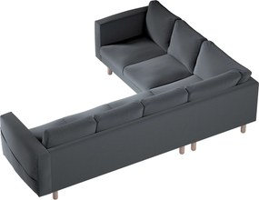 Potah na pohovku IKEA Norsborg rohová 5-místná barva šedá látka sametová