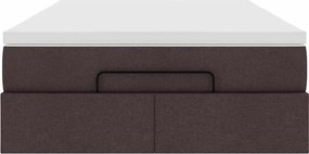 Osmanský rám postele s matrací tmavě hnědá 120x190cm textil 3311095