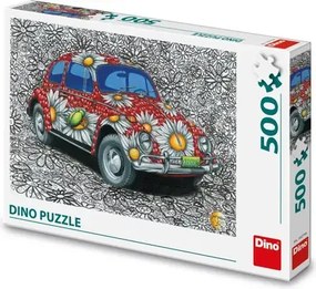 DINO Puzzle Malovaný VW Brouk / 500 dílků / od 10 let