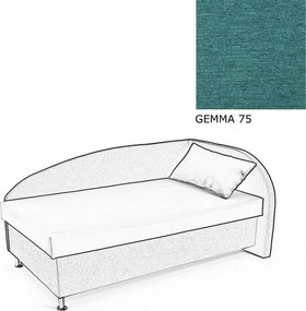 Dřevona - Elitte Čalouněná postel AVA NAVI, s úložným prostorem, 120x200, pravá, GEMMA 75