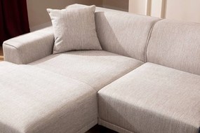 Designová rohová sedačka Dellyn 250 cm bílá - levá