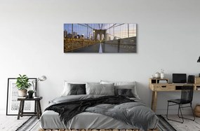 akrylový obraz Sloupec most slunce 120x60 cm