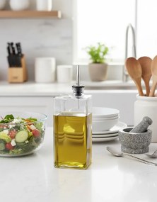 VERK GROUP Skleněný dávkovač oleje se zátkou - MARINE, 500 ml
