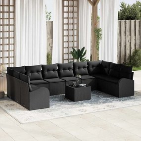 Set pohovek 11 ks Černá [Syntetický]: Polyratan 3346233