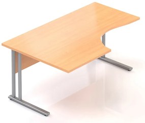 Ergonomický stůl Visio 160 x 100 cm, levý, buk