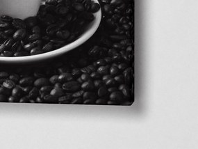 Liox Černobílý obraz čas na kávu Rozměr: 100 x 100 cm
