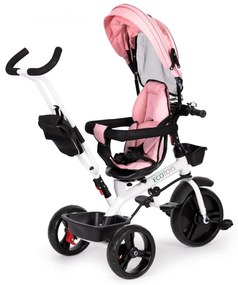 Dětská tříkolka - kočárek EcoToys IV růžová