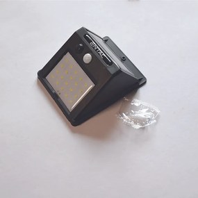 RedLED 100-0128 Fasádové LED svítidlo solární s čidlem pohybu 2W, svíti 6hodin | K