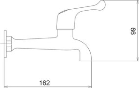 Novaservis Titania Iris Umyvadlová baterie na studenou vodu, chrom, 92006,0