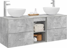 Sada koupelnových skříněk 3 ks Betonově šedá 3405806