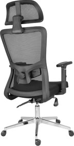 Ergonomická kancelářská židle ERGODO FAGER - černá síťovina / nosnost 150 kg
