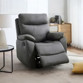 TV relaxační křeslo s manuálním ovládáním šedé dekor vintage TV-4092 GREY3