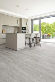 PVC podlaha - lino Blacktex Texas Oak 106l, na mieru, šíře 3m,4m, šedá, filc, chodba / predsieň, Beauflor